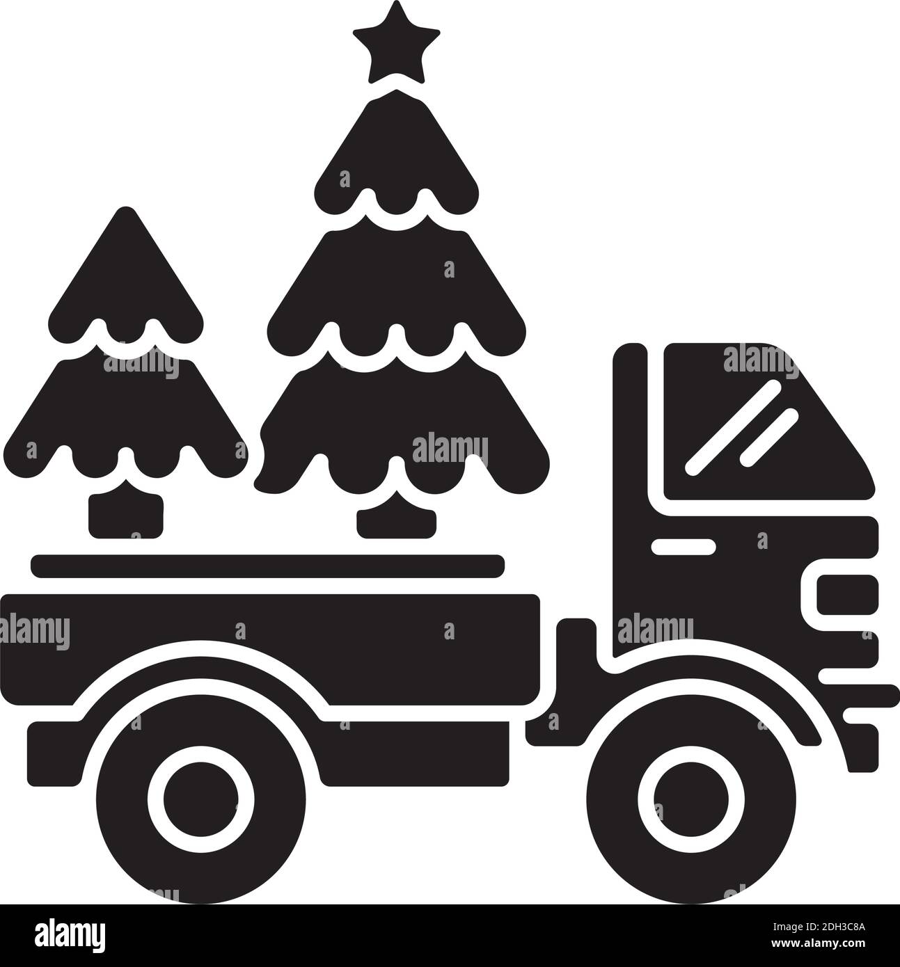 Xmas tree delivery Black and White Stock Photos & Images - Alamy