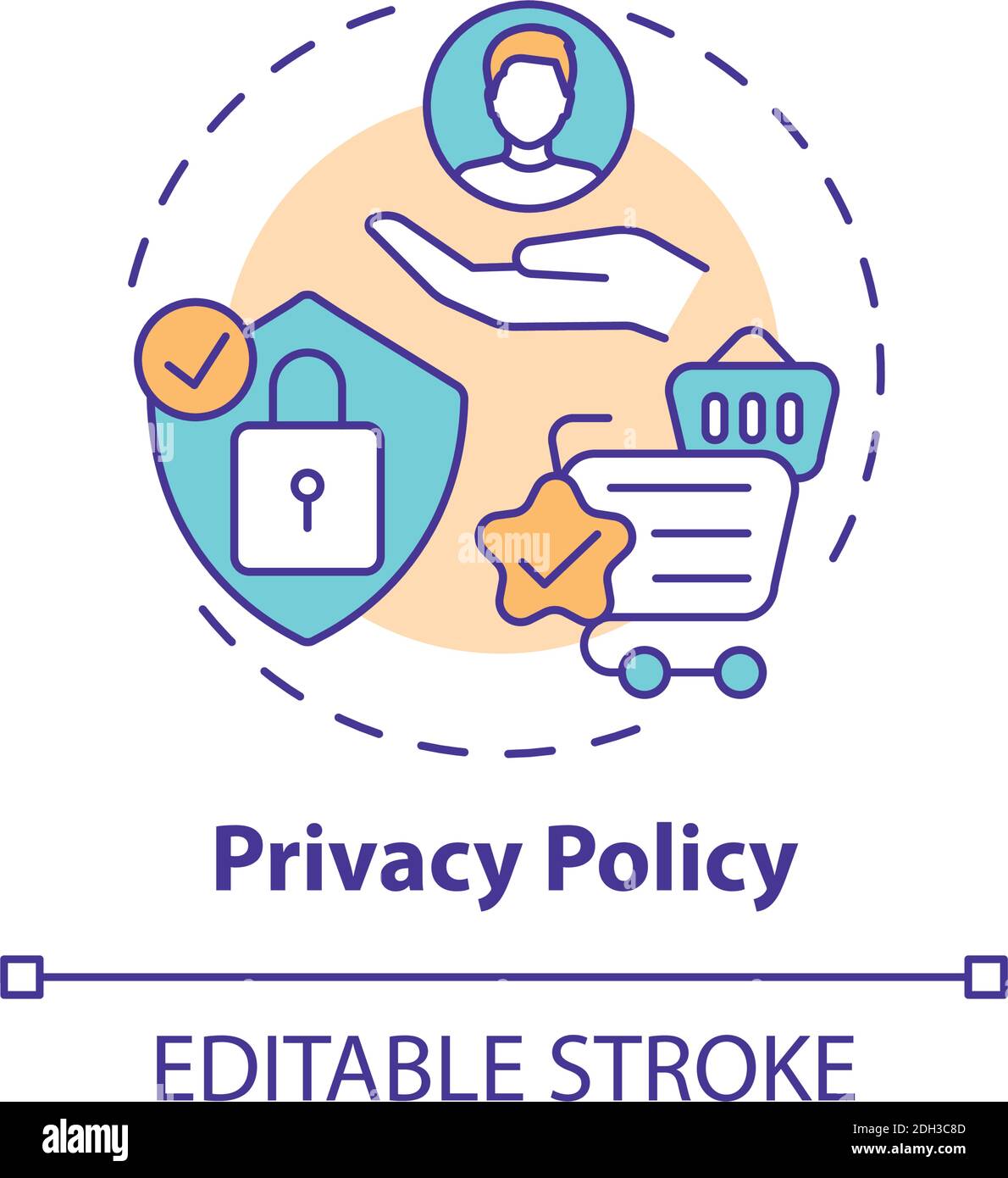 Privacy policy concept icon Stock Vector Image & Art - Alamy