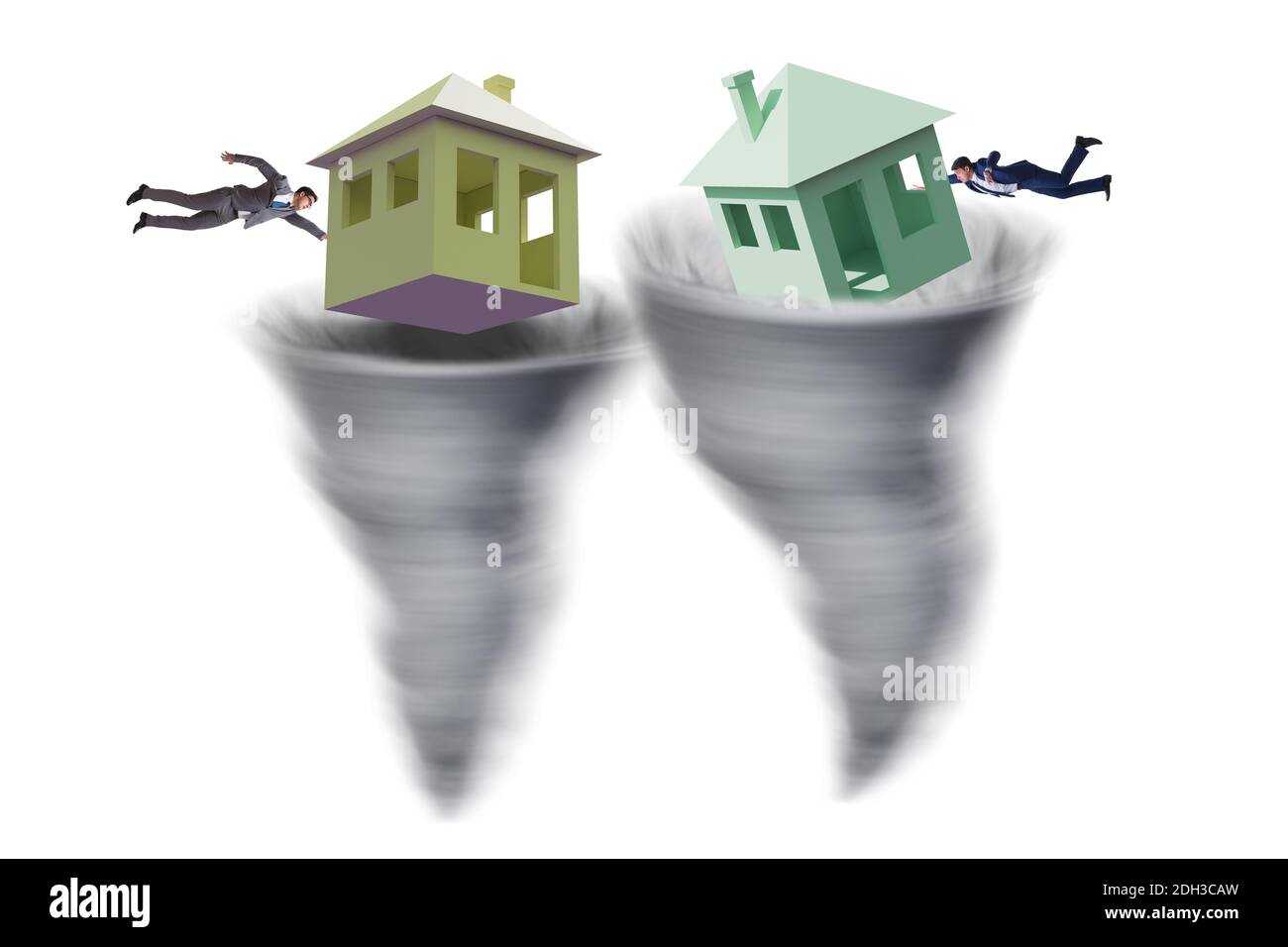 Man losing his home in hurricane Stock Photo - Alamy