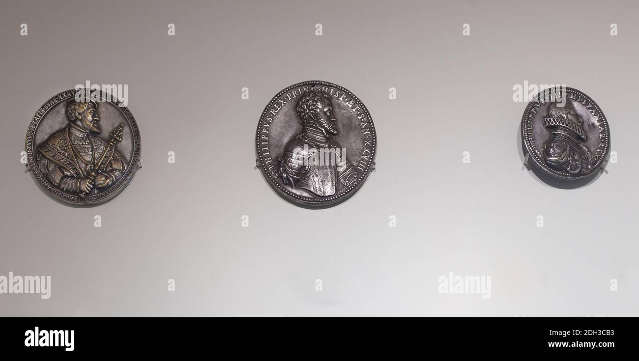Medals depicting Charles V, Philip II, and Philip III. 16th Century ...