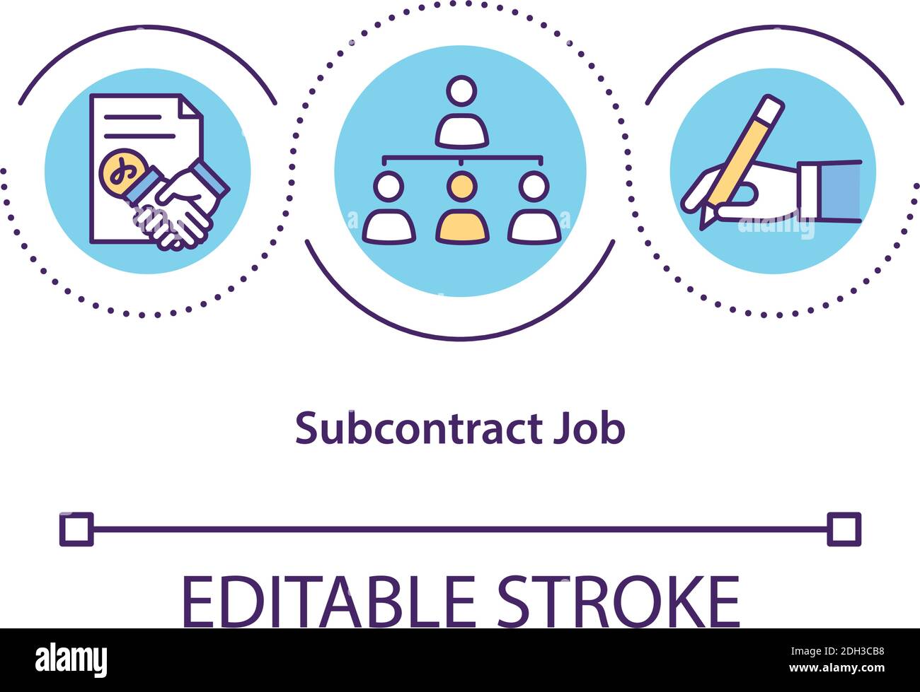 Subcontract job concept icon Stock Vector Image & Art - Alamy