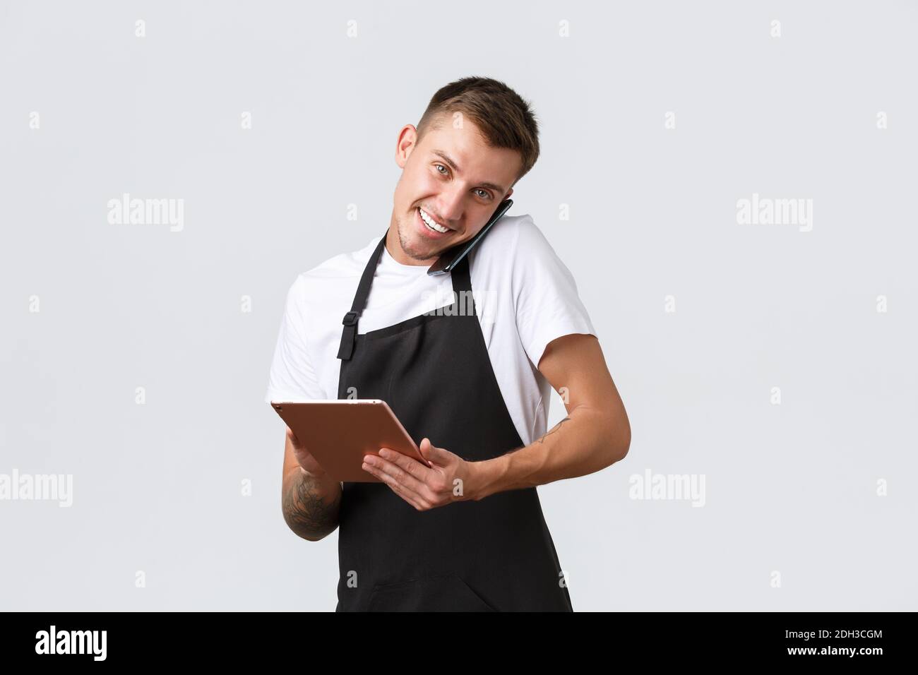 Retail stores, small business, cafe and restaurants takeaway concept ...