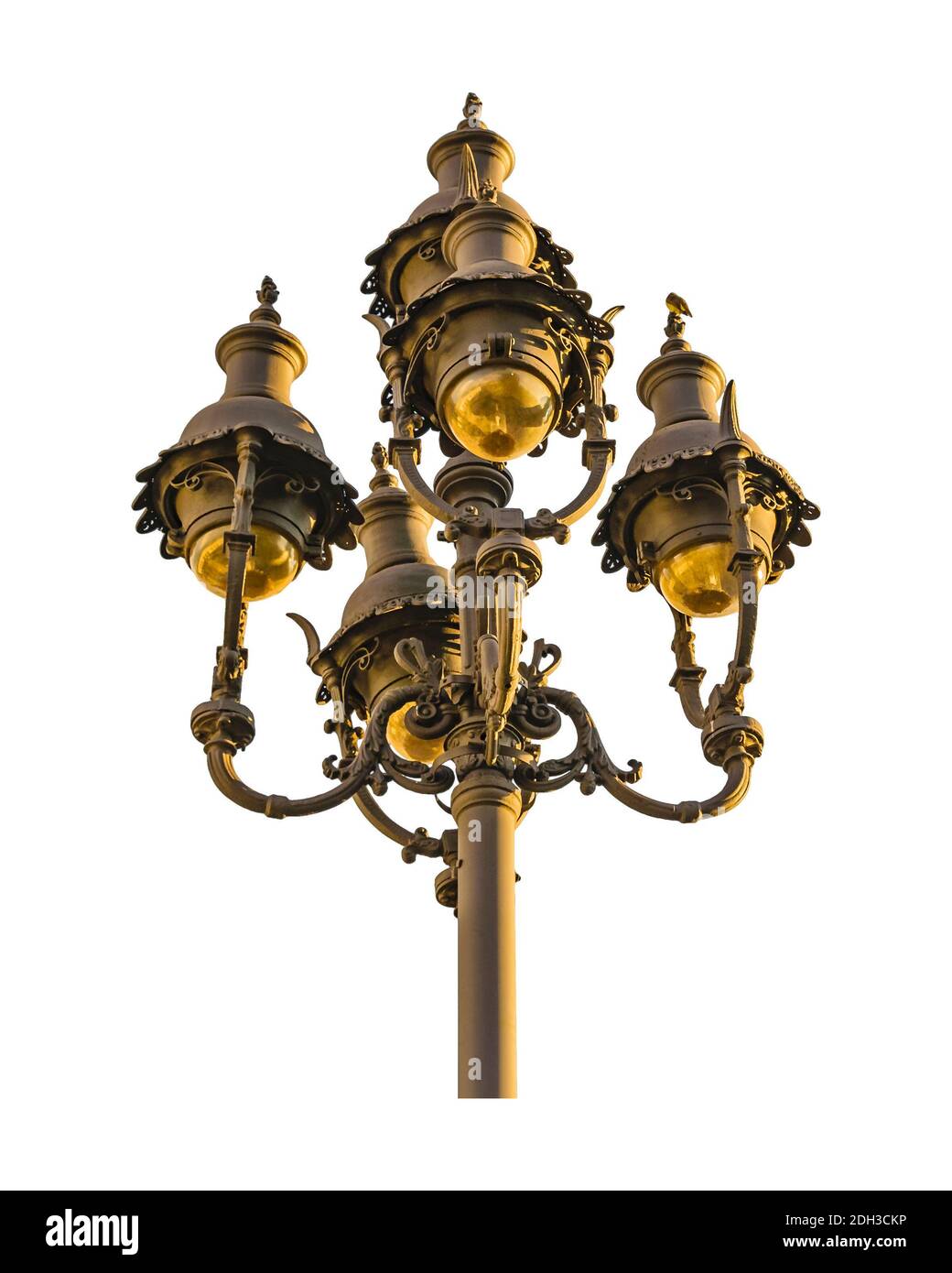 Antique Ornate Lamp Exterior Isolated Photo Stock Photo - Alamy