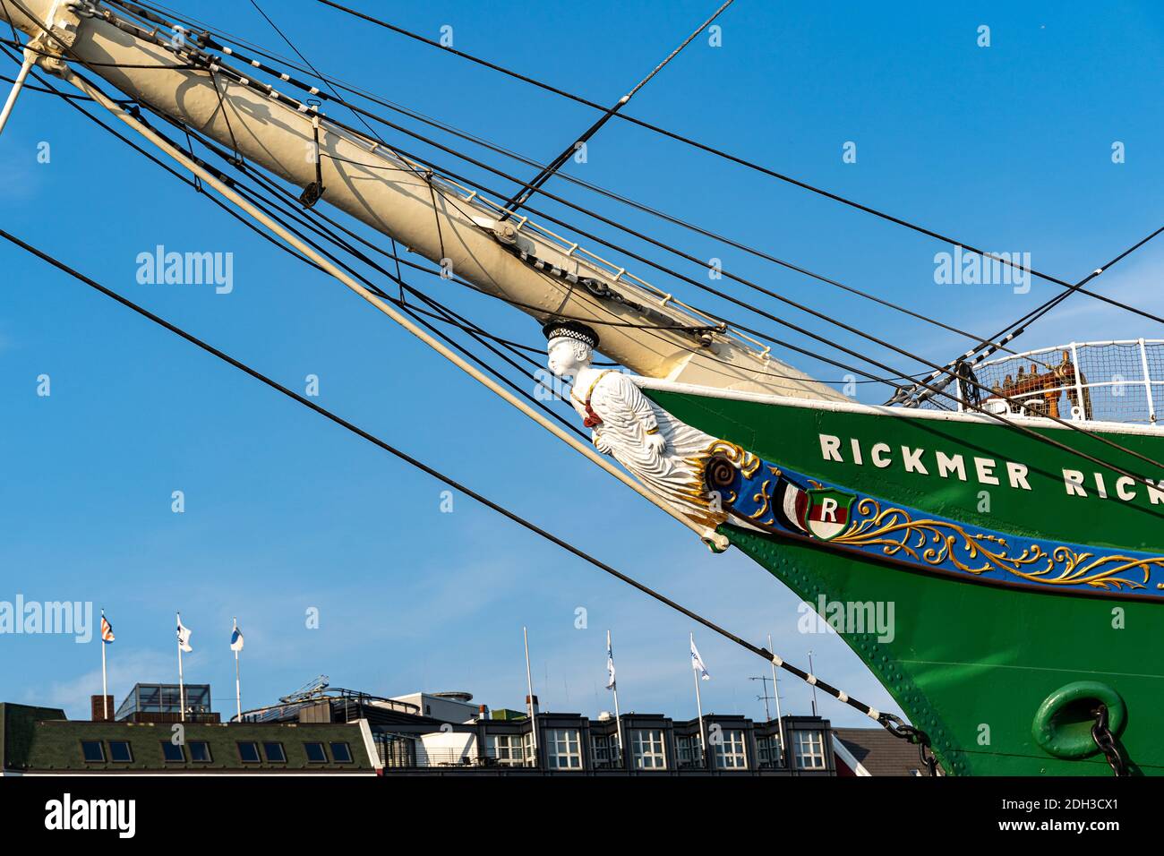 HAMBURG, GERMANY - Aug 08, 2020: The Rickmer Rickmers is an old sailing ...