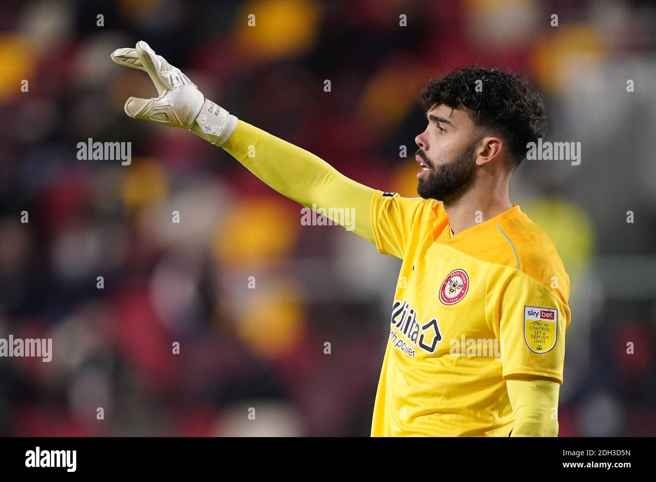 Brentford goalkeeper David Raya Martin during the Sky Bet Championship ...