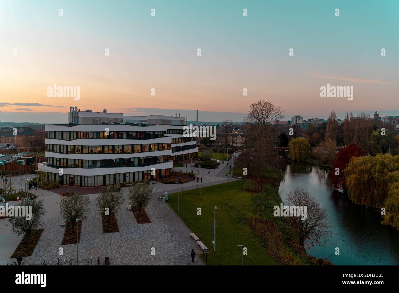 Northampton University, Creative Hub building from above Stock Photo ...