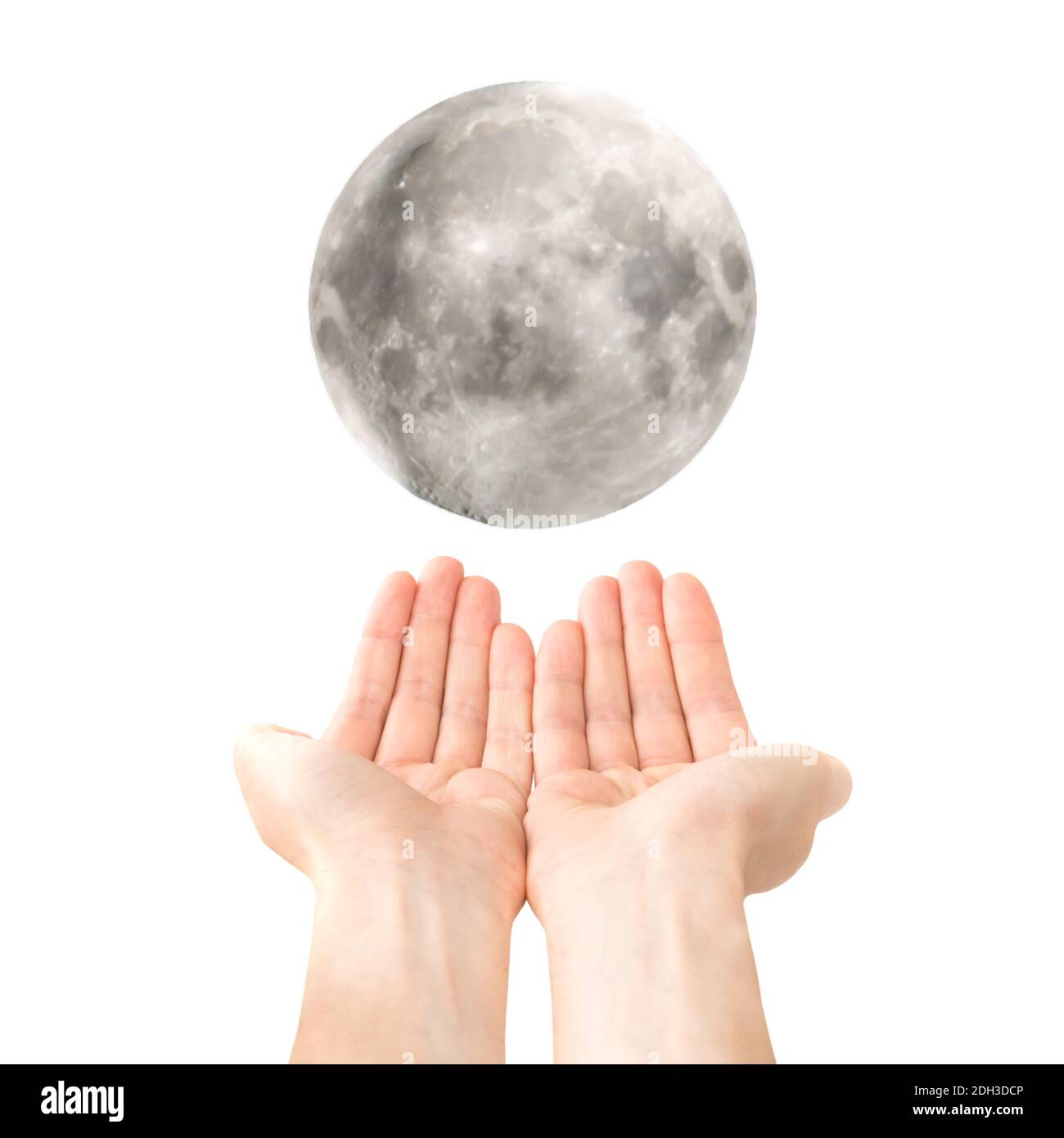 Hand full moon hi-res stock photography and images - Alamy