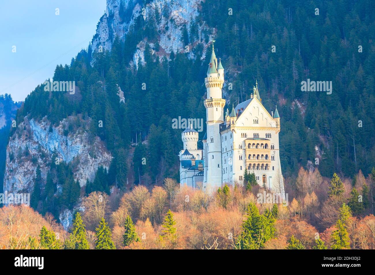 Famous bavaria landmark Neuschwanstein Castle in Germany Stock Photo ...