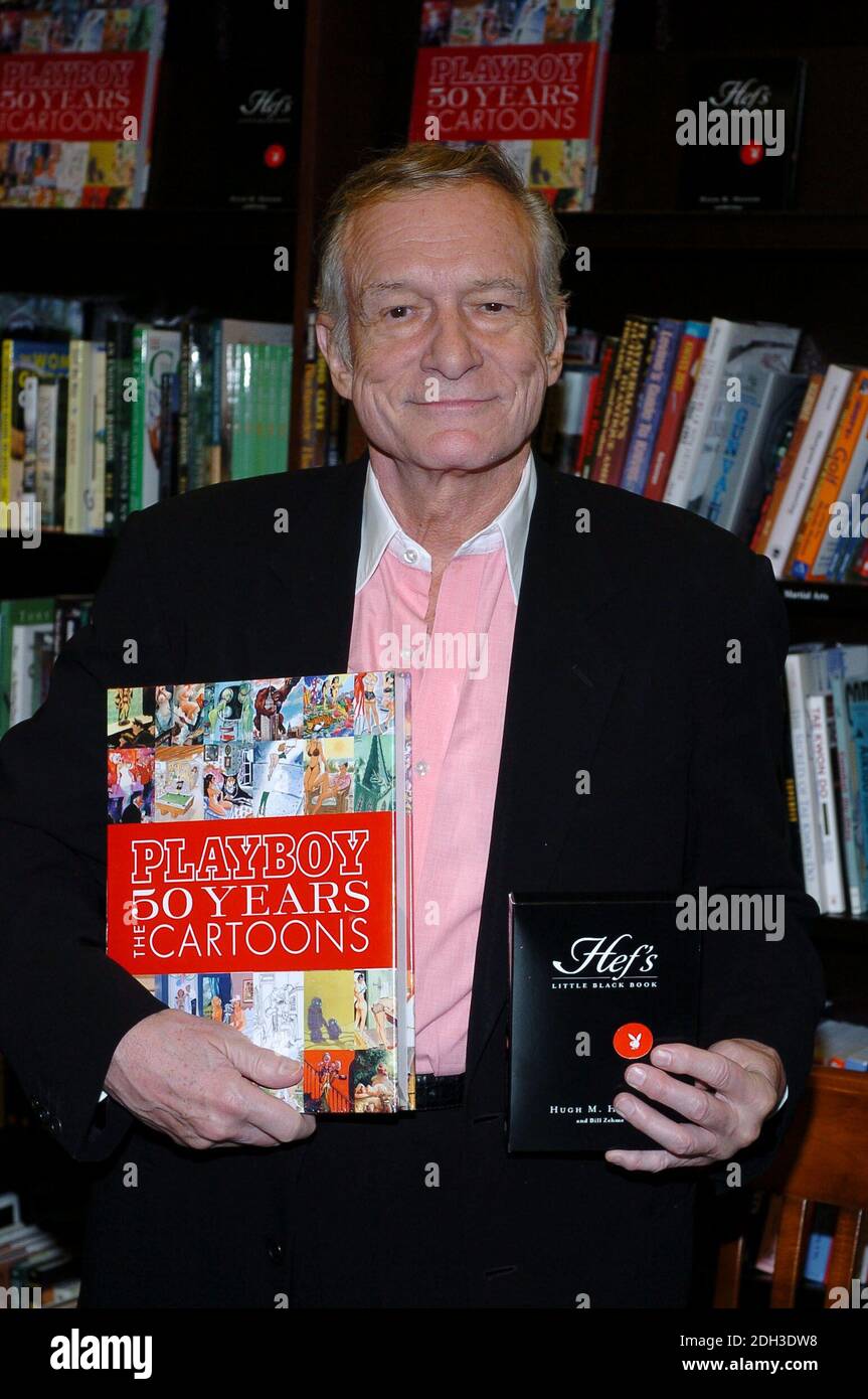 File photo - Hugh Hefner signed copies of two new books Playboy, 50 ...