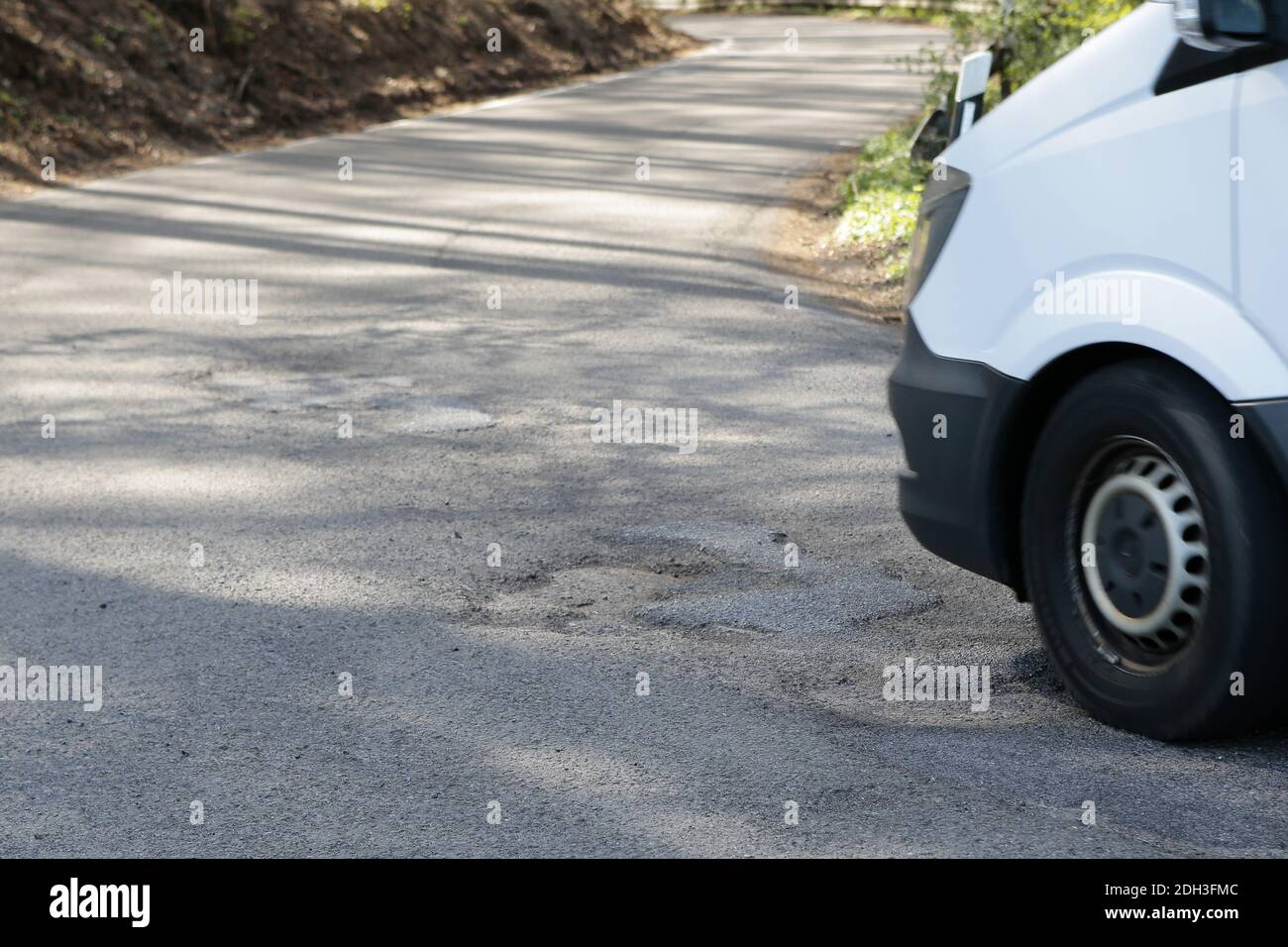 Road damage, road construction Stock Photo - Alamy
