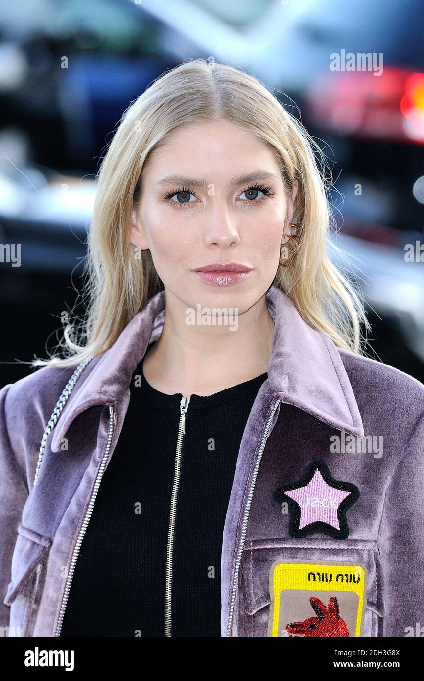 Elena Perminova arriving at the Miu Miu 2017/18 Fall Winter Haute ...