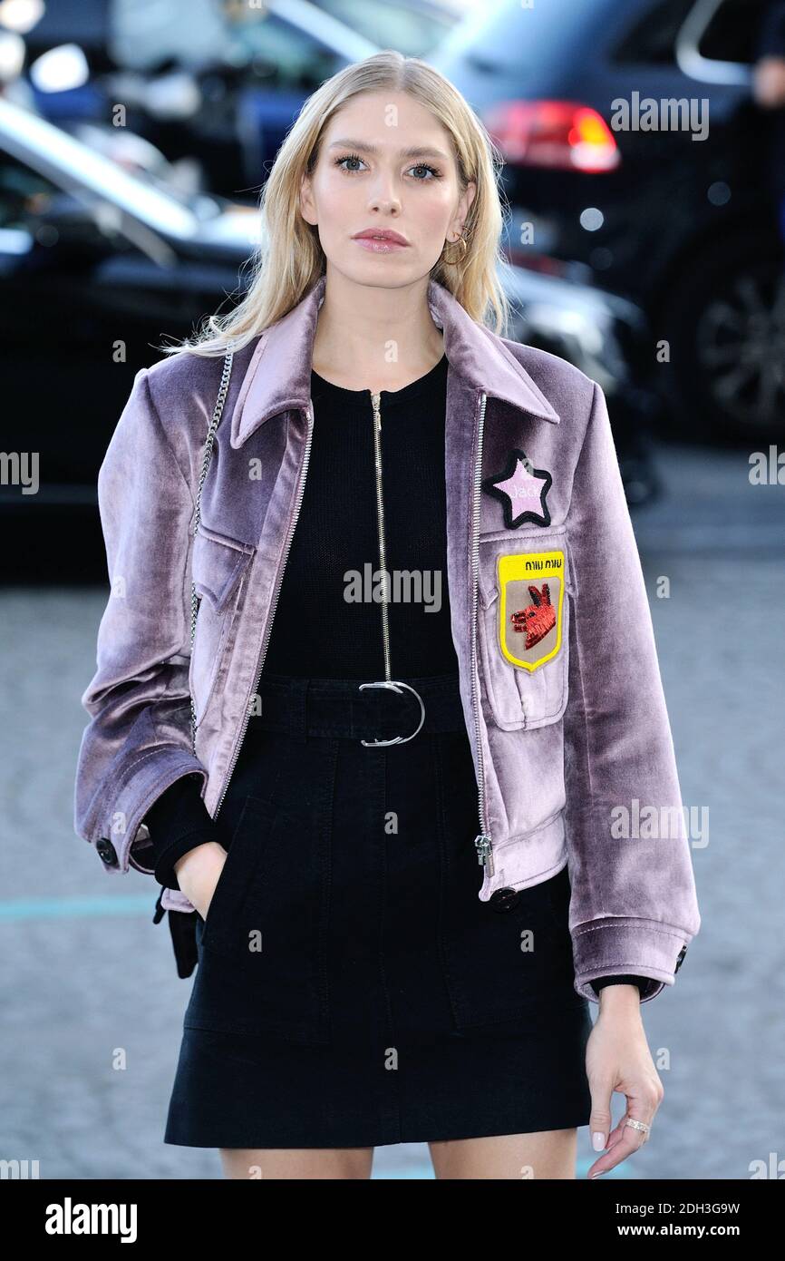 Elena Perminova arriving at the Miu Miu 2017/18 Fall Winter Haute ...