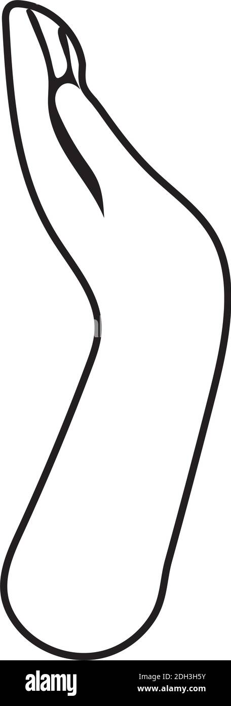 hand human language line style icon vector illustration design Stock ...