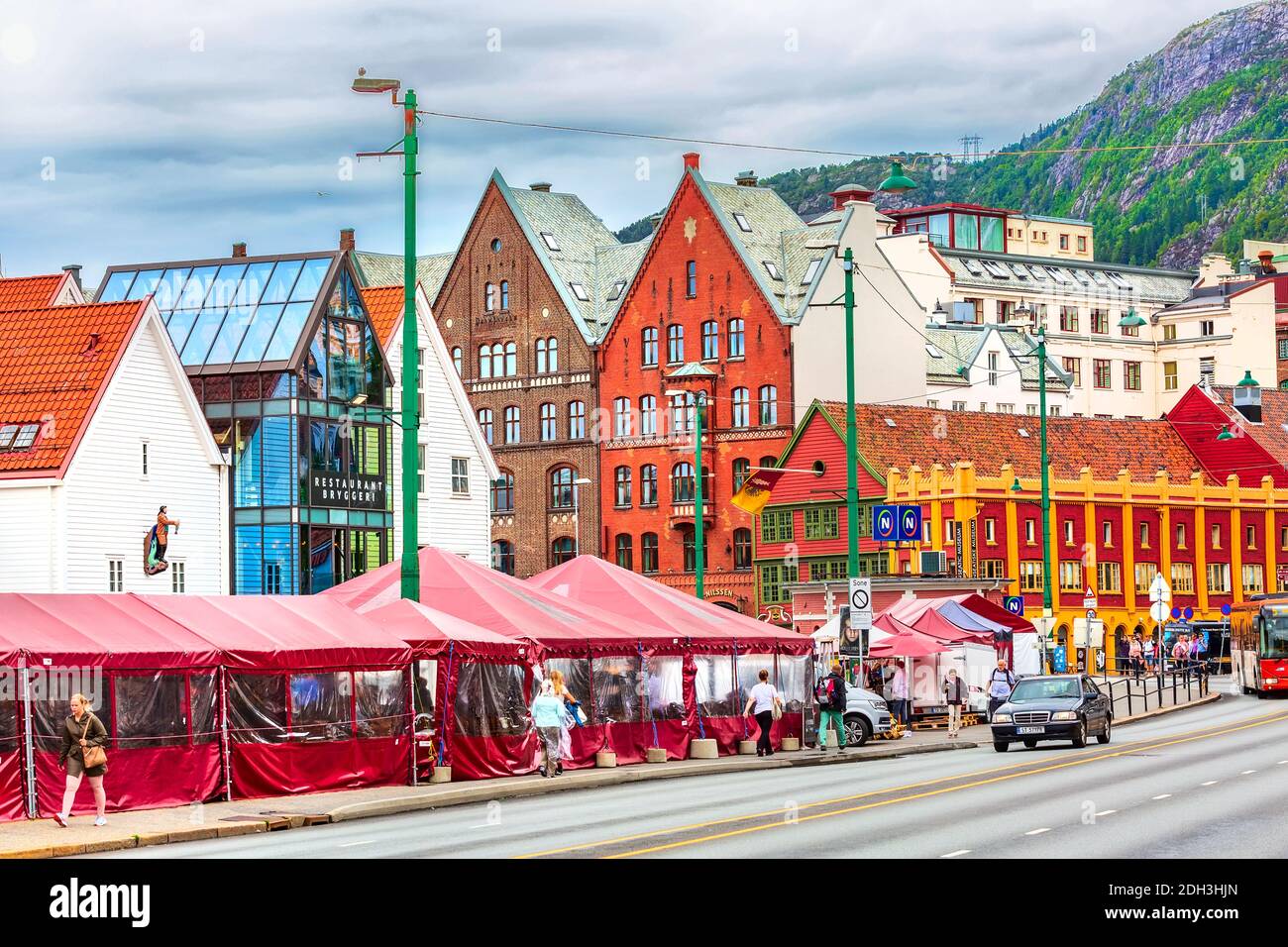 Bergen, Norway view with colorful houses Stock Photo - Alamy