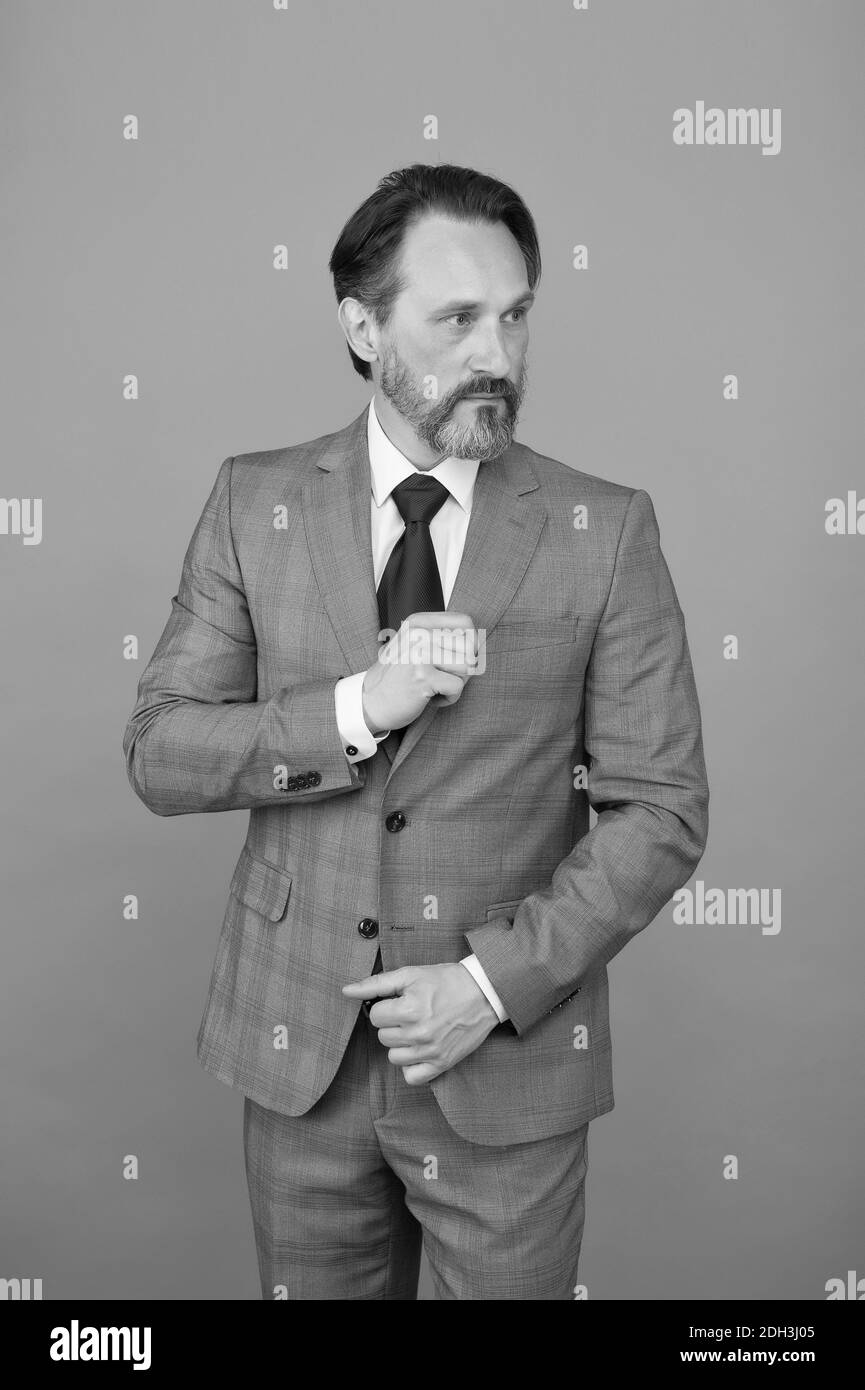 Mature man formal attire Black and White Stock Photos & Images - Alamy