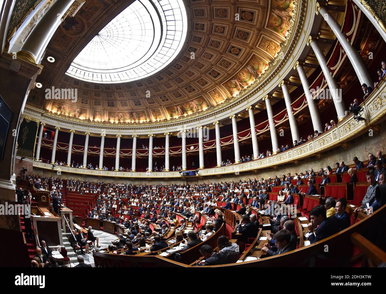 General view of National Assembly as French Prime Minister Edouard ...