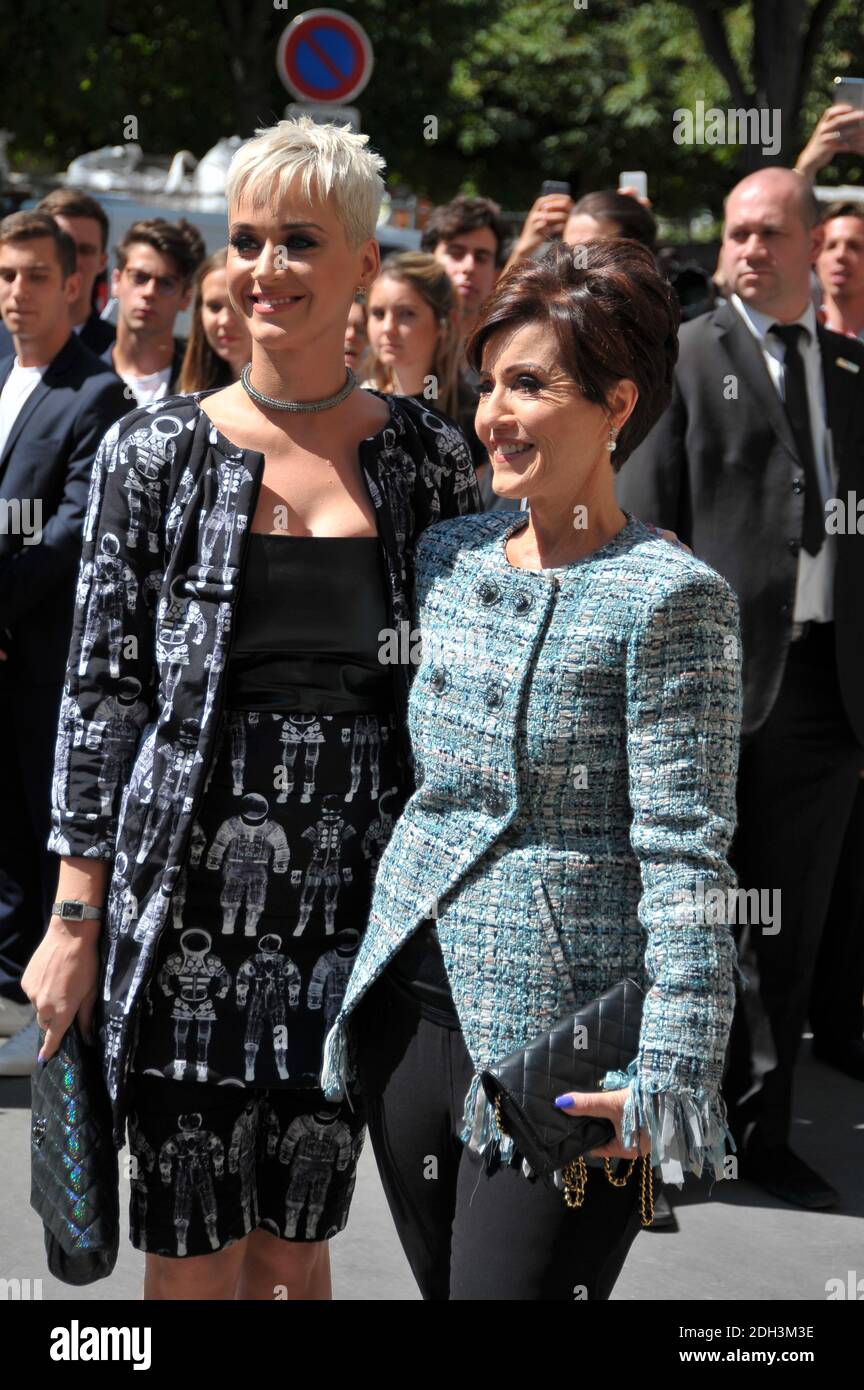 Katy Perry and Mother Mary Perry arriving at the Chanel show during ...