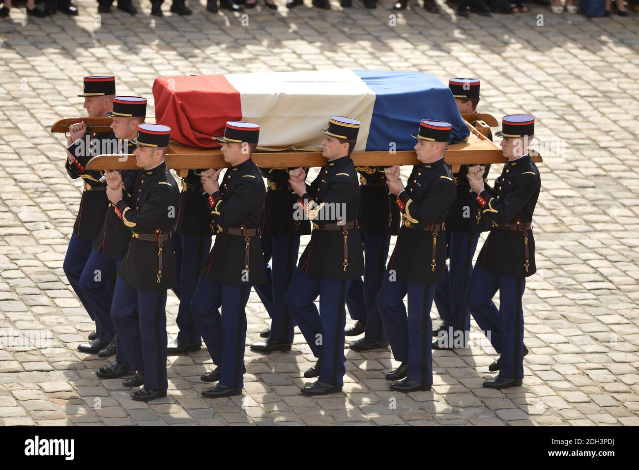 The coffin of Simone Veil attending a tribute ceremony for French ...