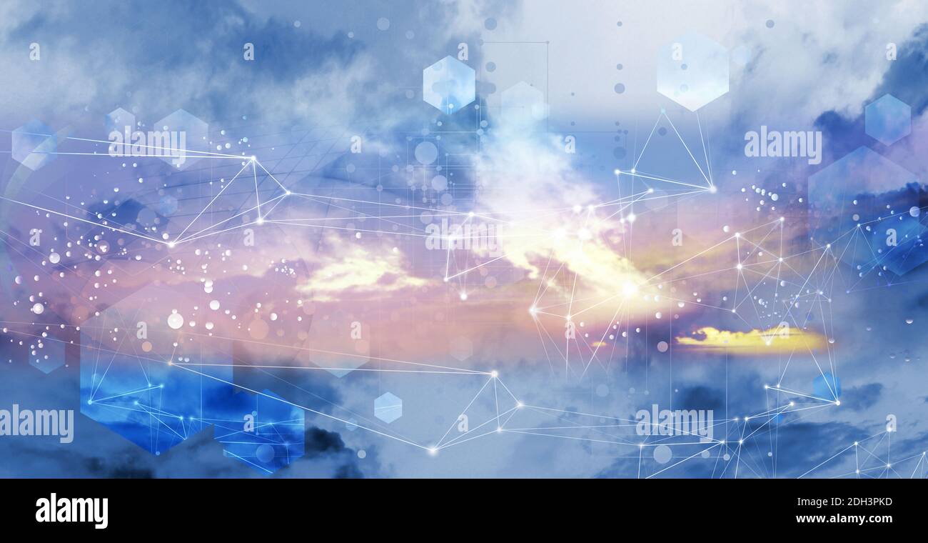 Abstract lines and texture background technology plexus grid Stock ...