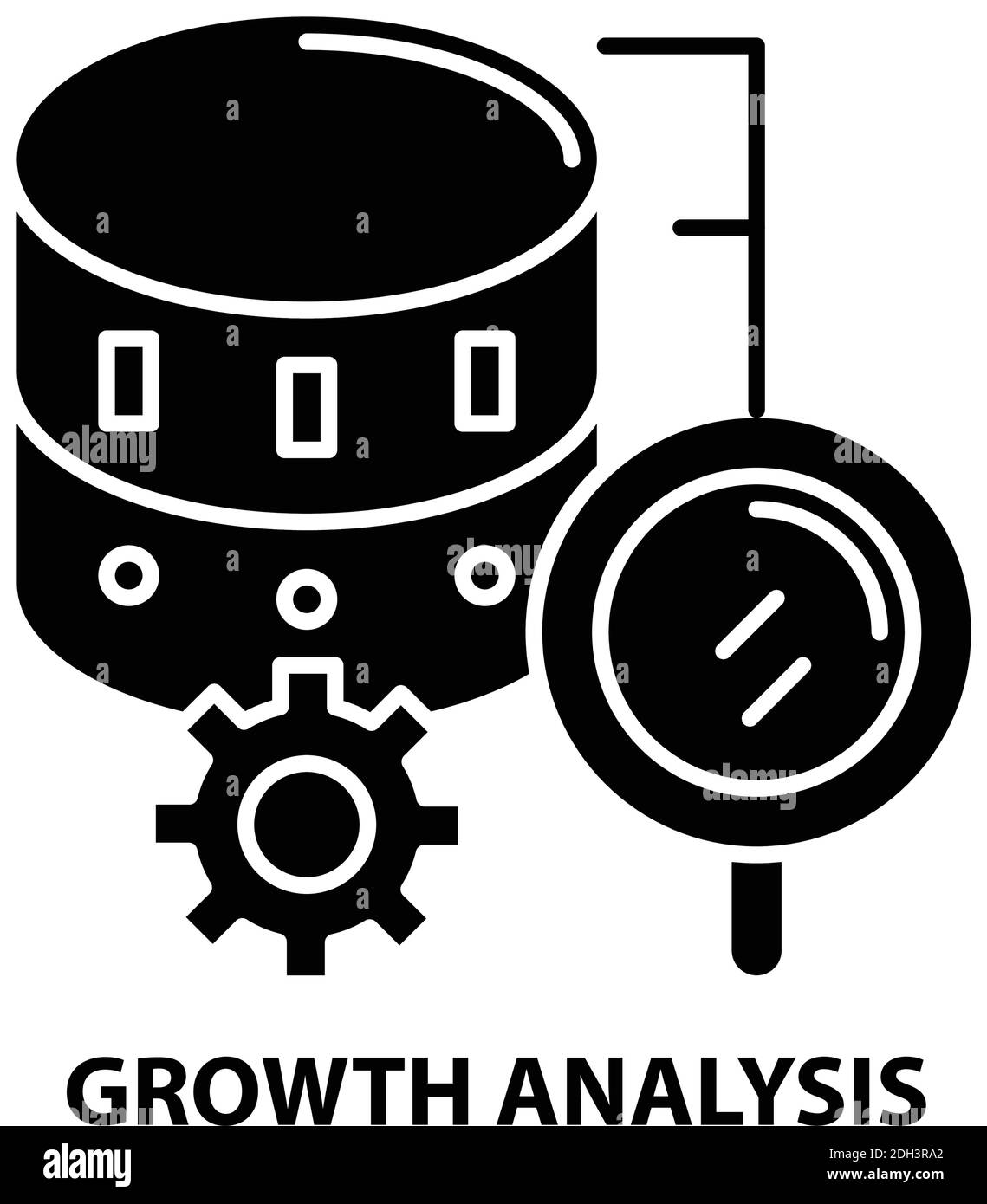 growth analysis icon, black vector sign with editable strokes, concept ...