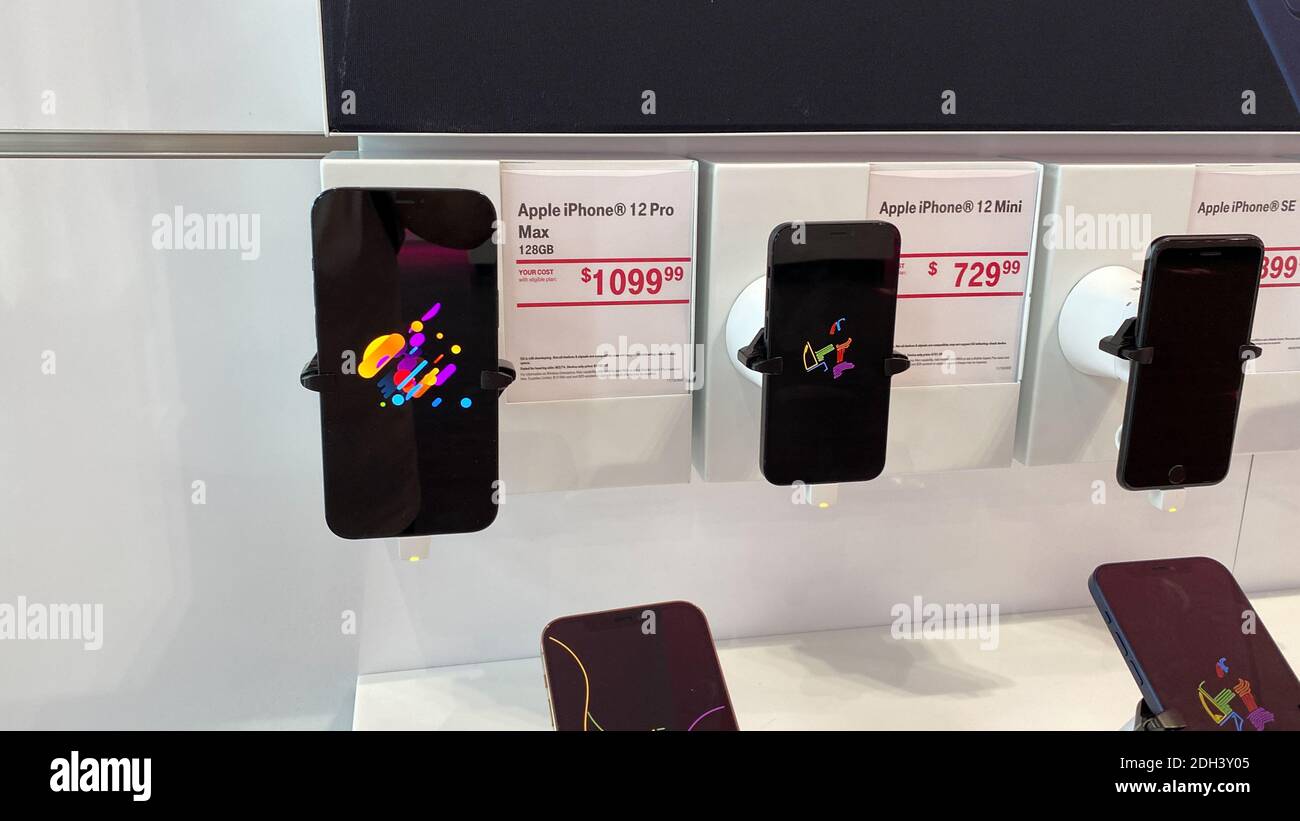 Orlando, FL USA - November 13, 2020: The new Apple iPhone 12 Mini and ...