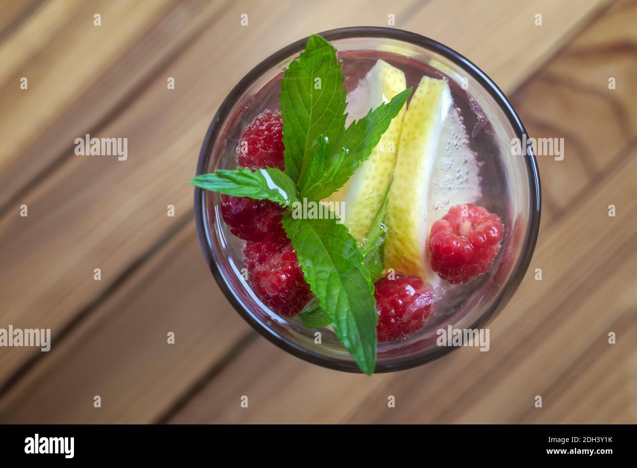 Homemade summer refreshing cocktail of fruits and berries Stock Photo ...