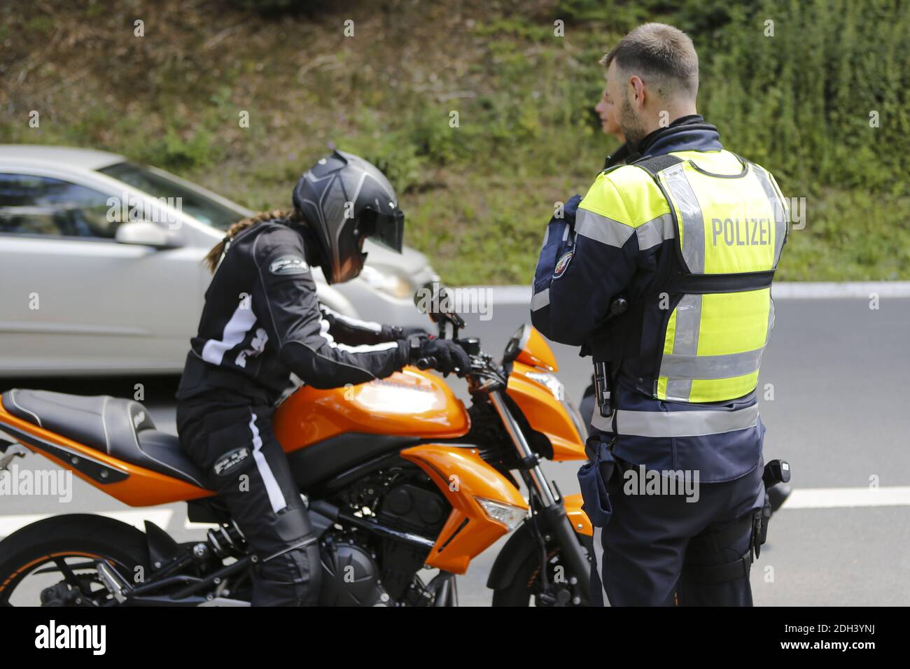 Police officer speed control hi-res stock photography and images - Alamy