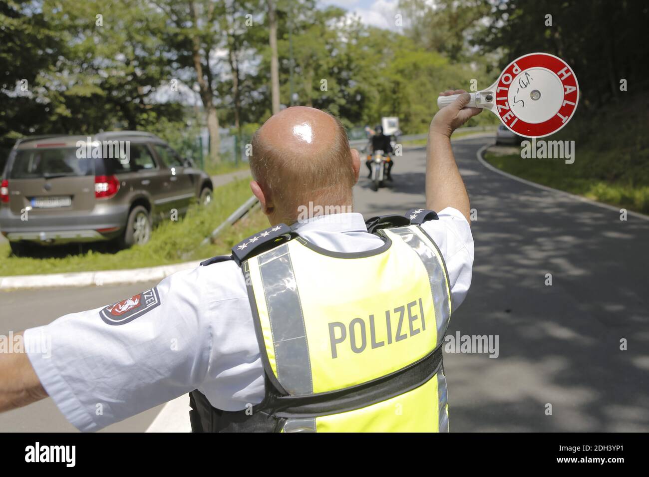 Icon image, icon photo, police control Stock Photo - Alamy