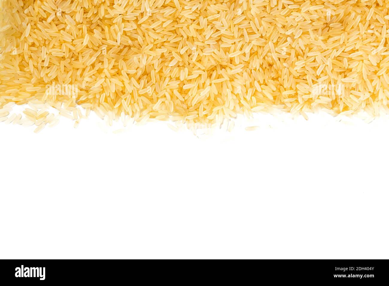 Brown - Coarse rice on white background Stock Photo - Alamy