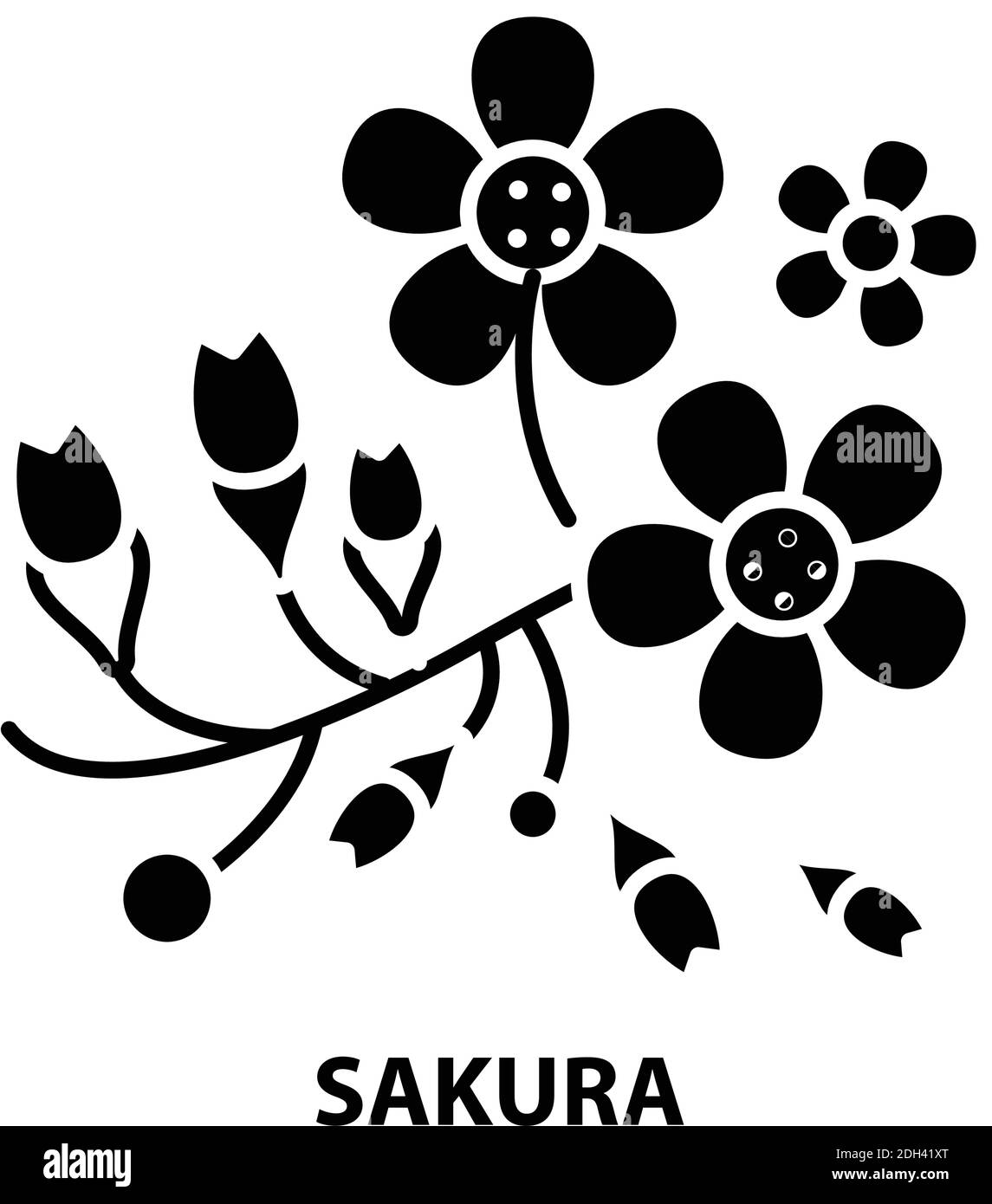 Sakura Black and White Stock Photos & Images - Alamy