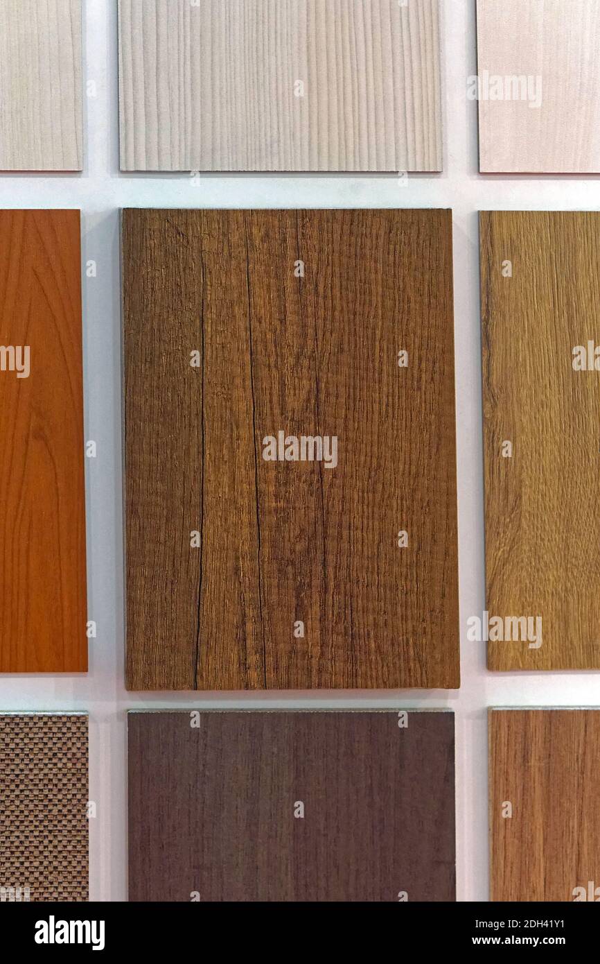 Various wood samples hi-res stock photography and images - Alamy