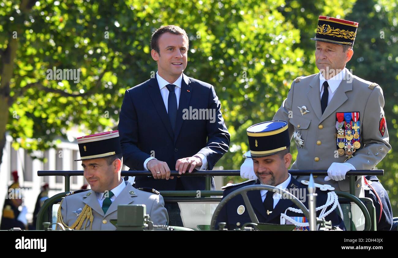 French President Emmanuel Macron and Chief of the Defence Staff, French ...