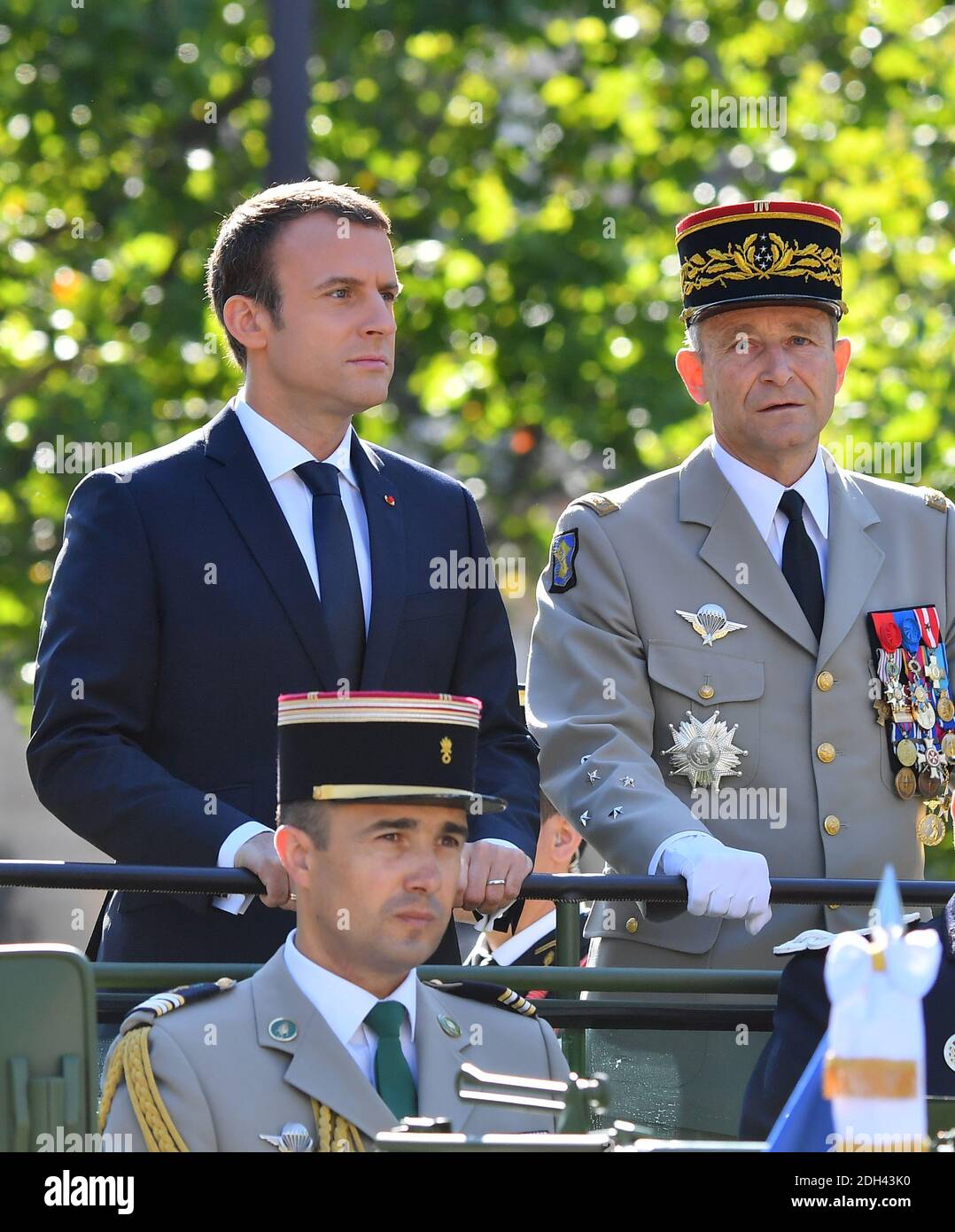 French President Emmanuel Macron and Chief of the Defence Staff, French ...