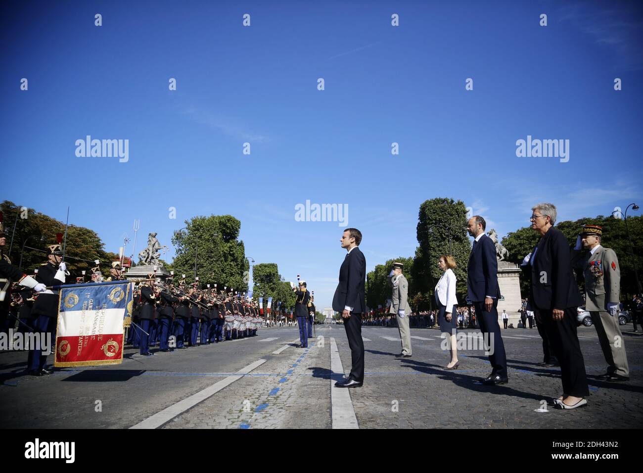 French President Emmanuel Macron and US President Donald Trump during ...