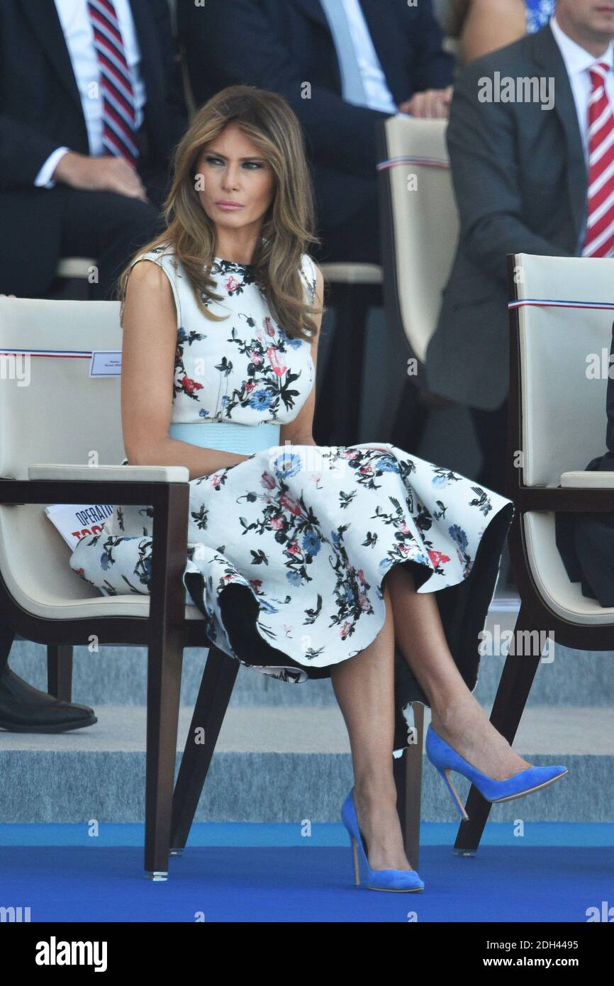 First Lady Melania Trump attends the annual Bastille Day military ...