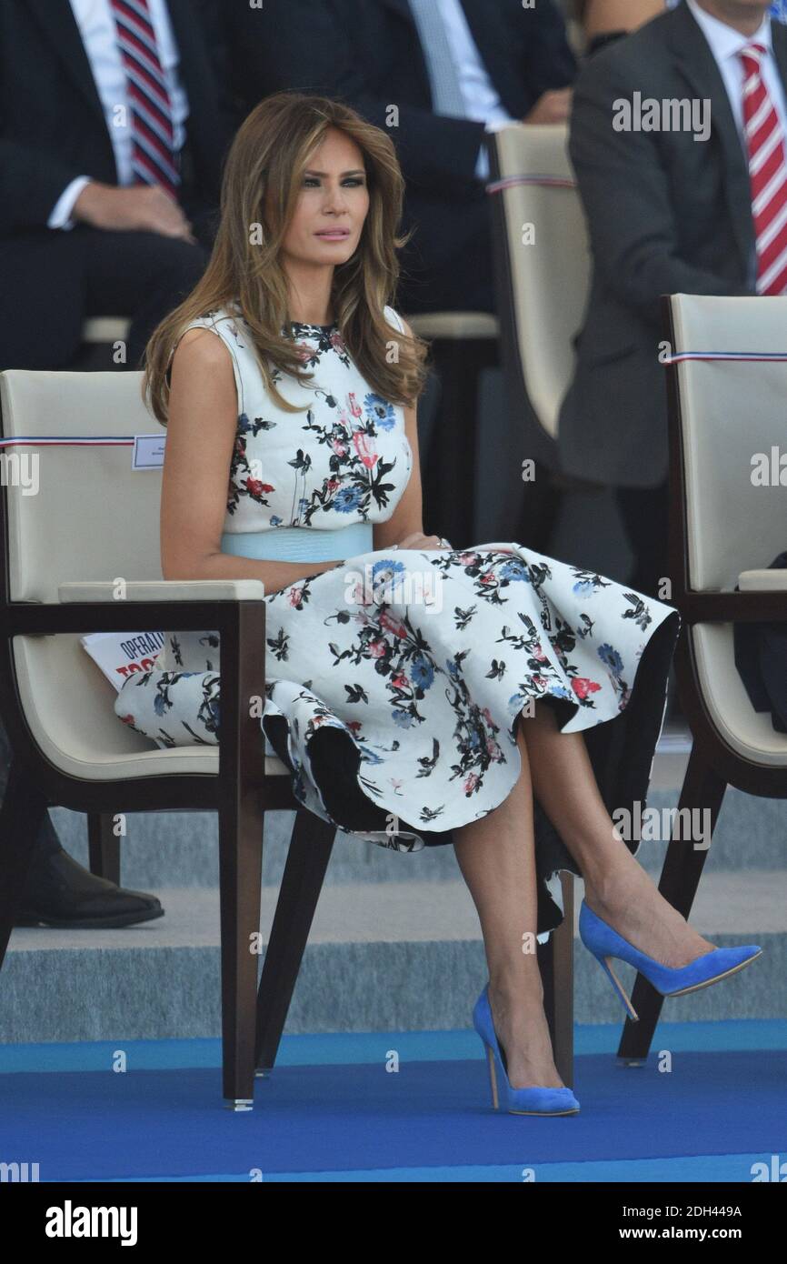 First Lady Melania Trump attends the annual Bastille Day military ...