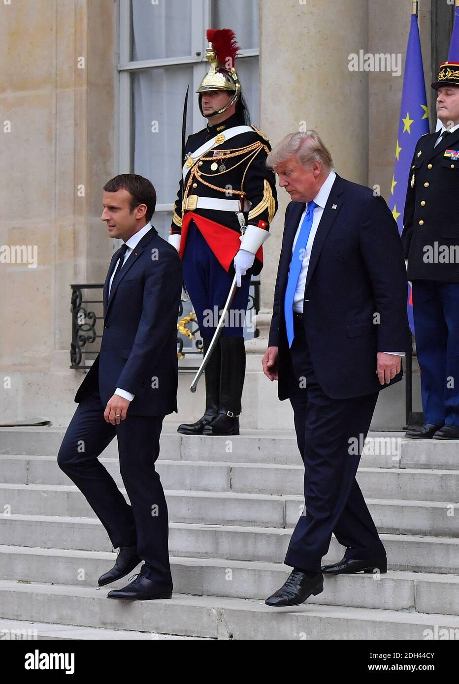 French President Emmanuel Macron and US counterpart Donald Trump at the ...