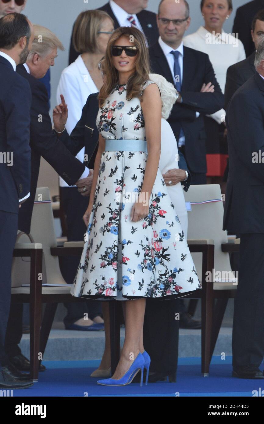 First Lady Melania Trump attends the annual Bastille Day military ...