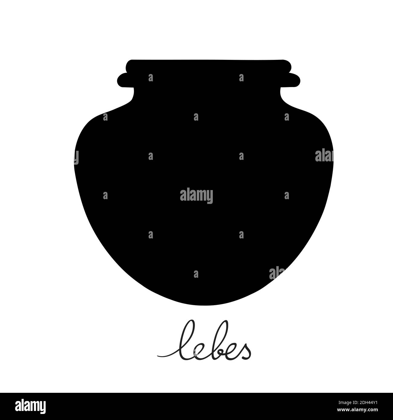 Black pot silhouette Cut Out Stock Images & Pictures - Alamy