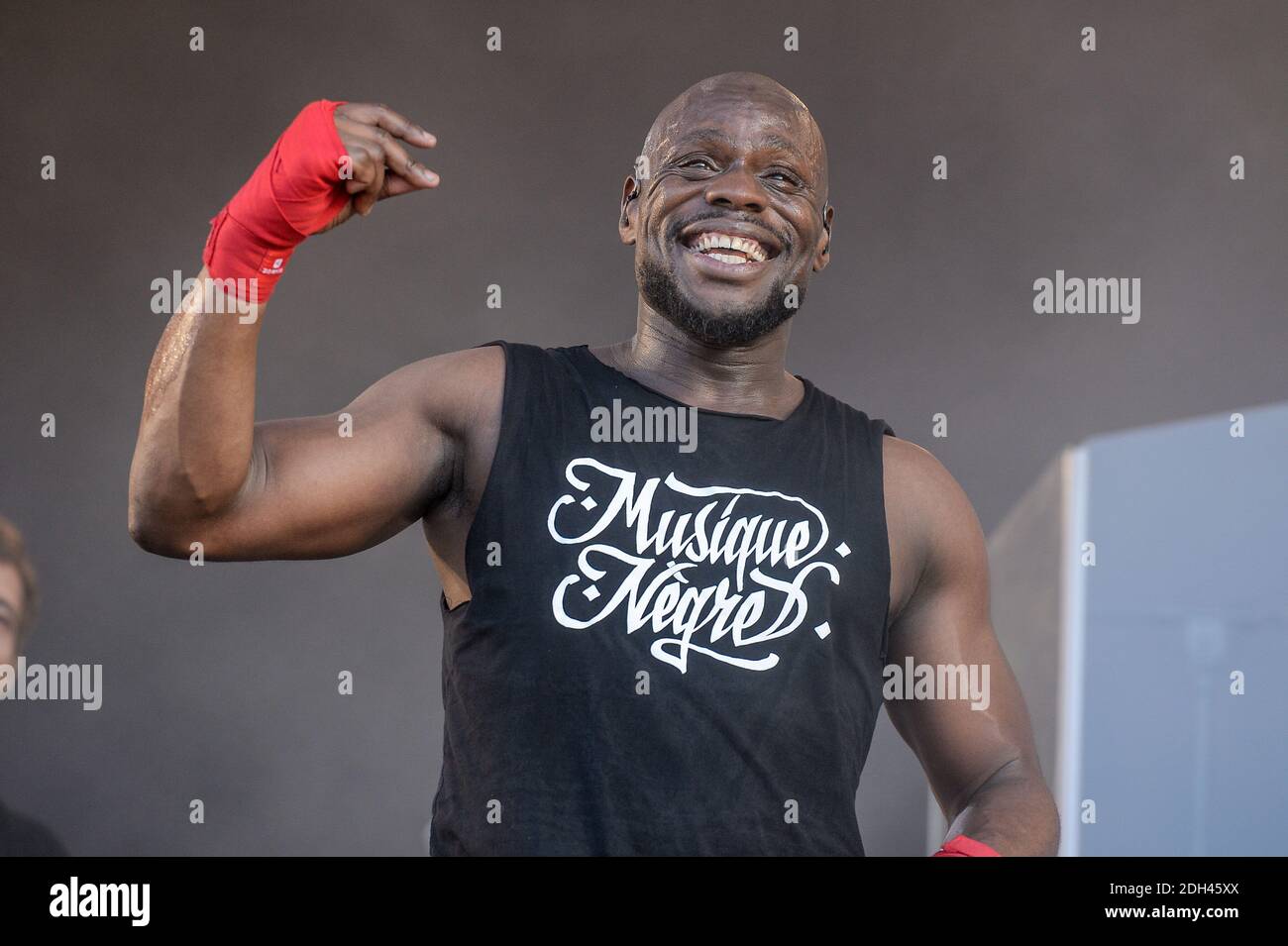 Kery James performing live on stage at Festival Les Vieilles Charrues ...