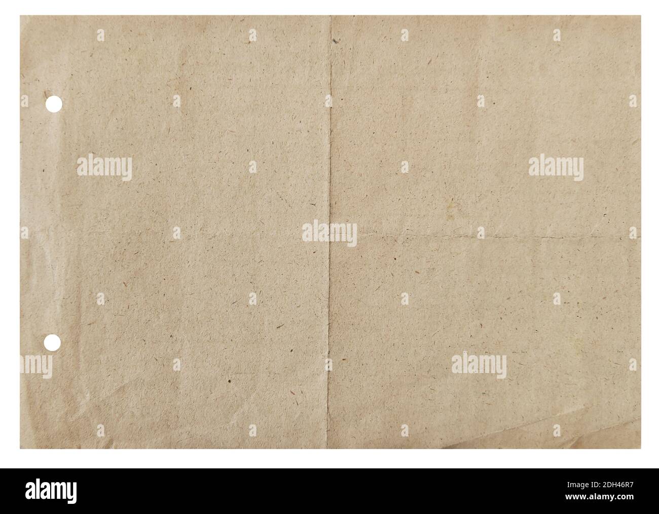 Old paper sheet isolated on white background Stock Photo - Alamy