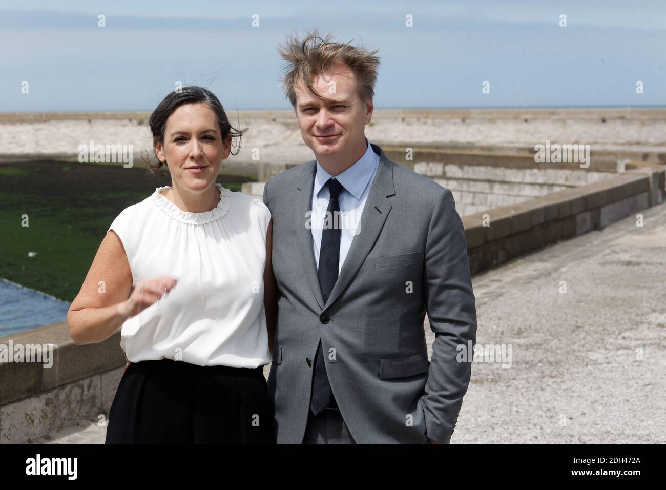 Actor Christopher Nolan and his wife British film producer Emma Thomas ...