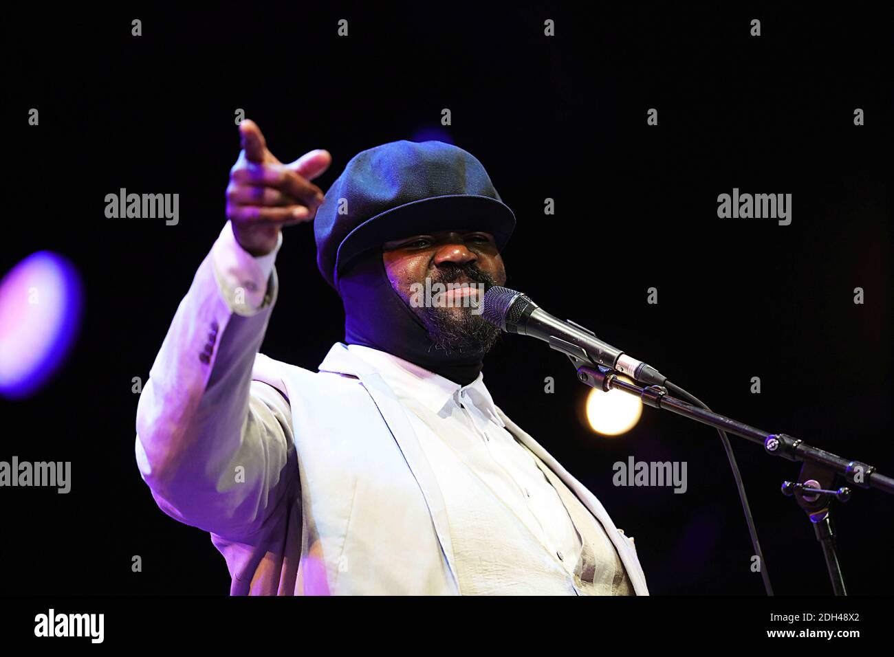 US American singer Gregory Porter performs during the Jazz Festival in ...