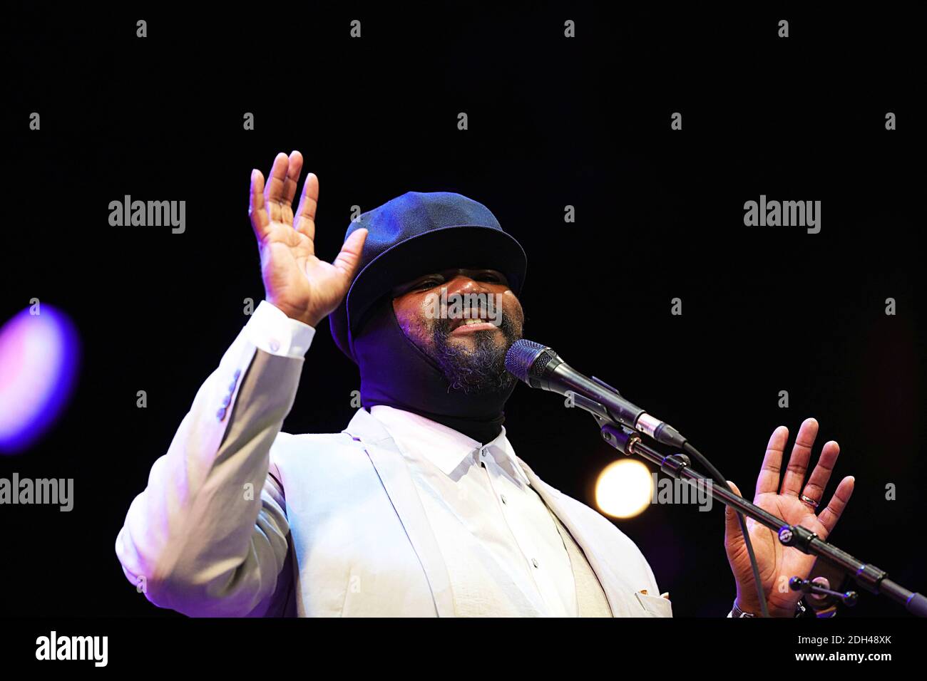 US American singer Gregory Porter performs during the Jazz Festival in ...