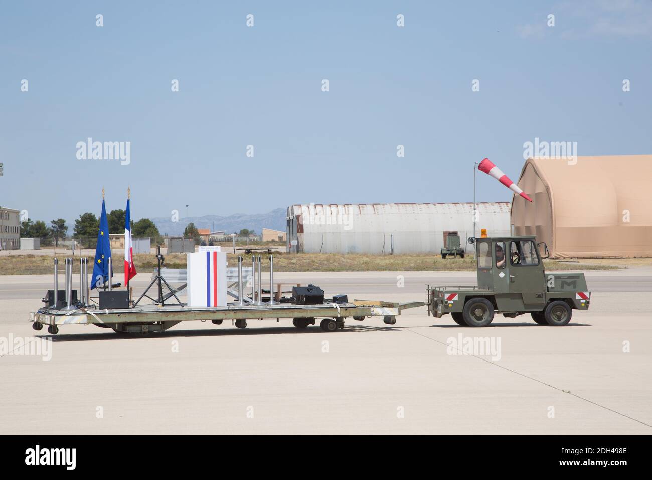 Atmosphere during President Emmanuel Macron visit to the French air ...