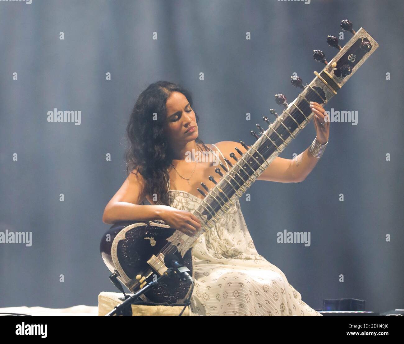 British Indian sitar player and composer Anoushka Shankar performs ...