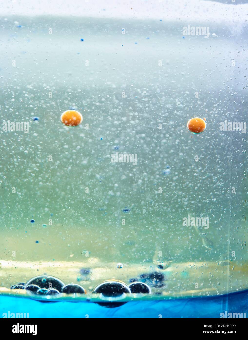 Bubbles forming textured colourful background formed by a simple ...