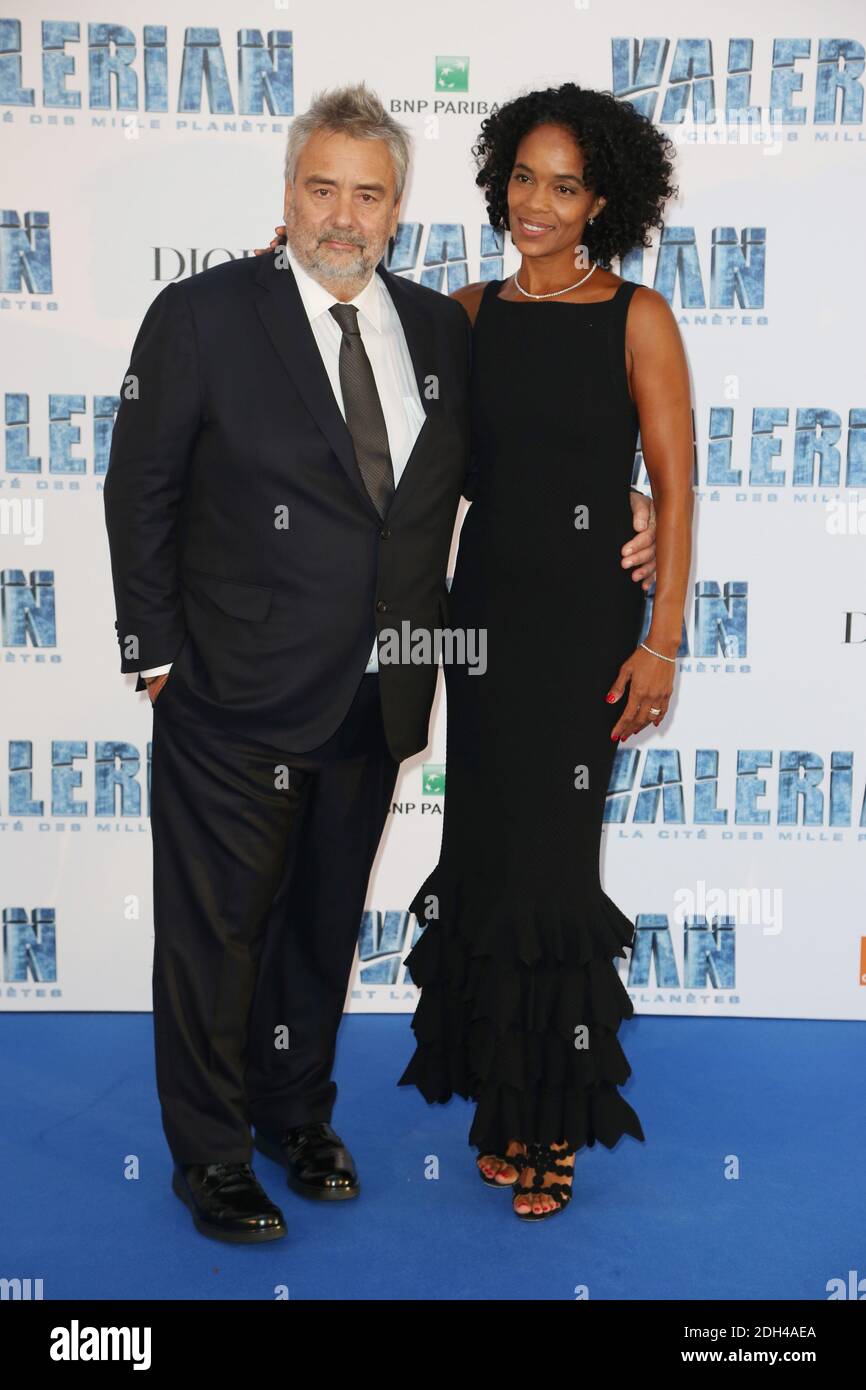 Luc Besson and his wife Virginie Silla attending Valerian premiere at ...