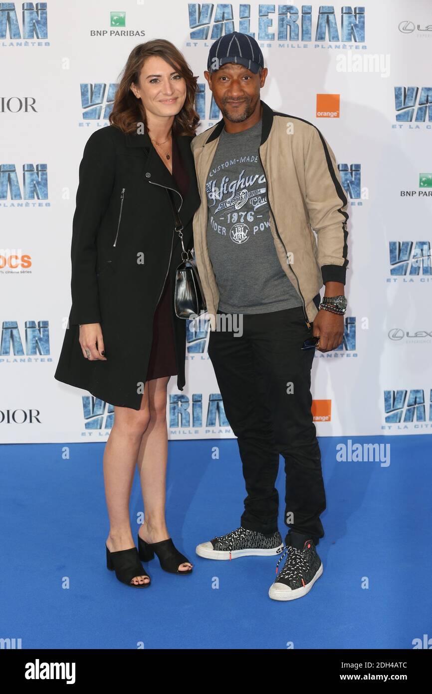 Edouard Montoute and his girlfriend Lena attending Valerian premiere at ...