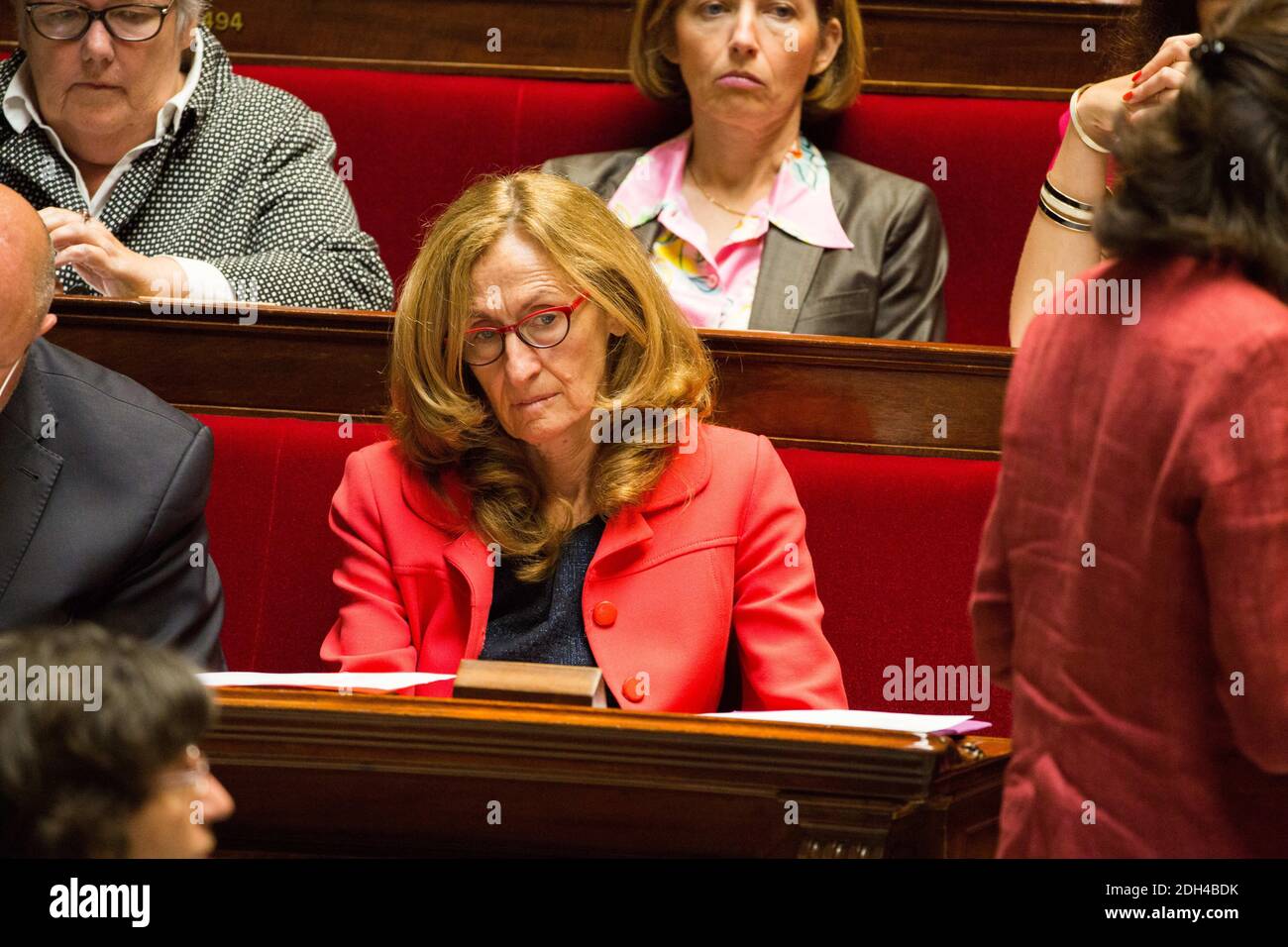 Nicole Belloubet at the National Assembly during the tribute to Corinne ...